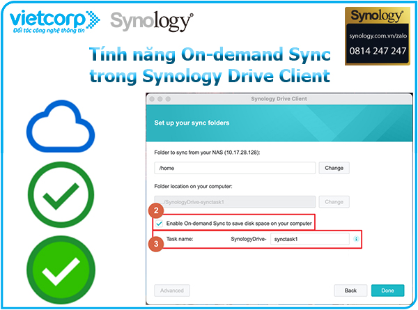 Tính năng On-demand Sync trong Synology Drive Client - Vietcorp ICT Blog