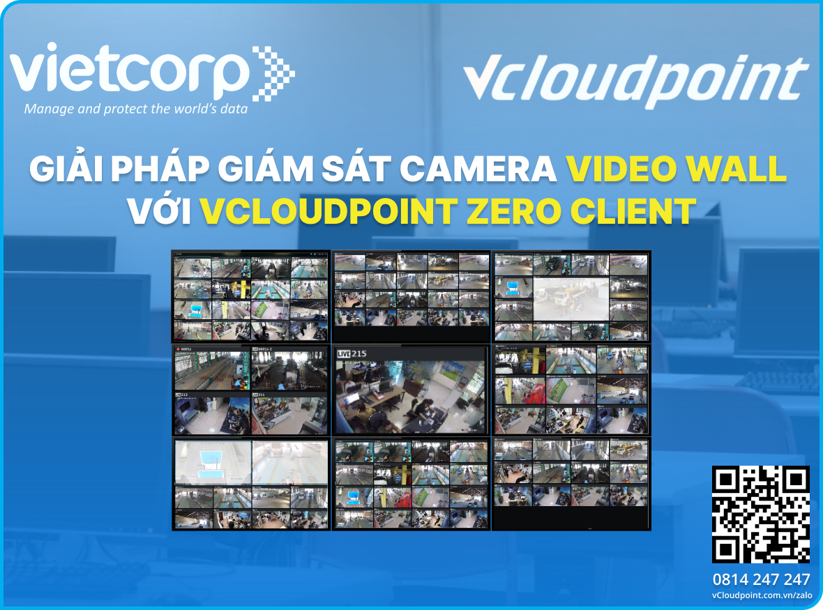 Giải pháp giám sát Camera Video Wall với vCloudPoint Zero Client - Vietcorp ICT Blog