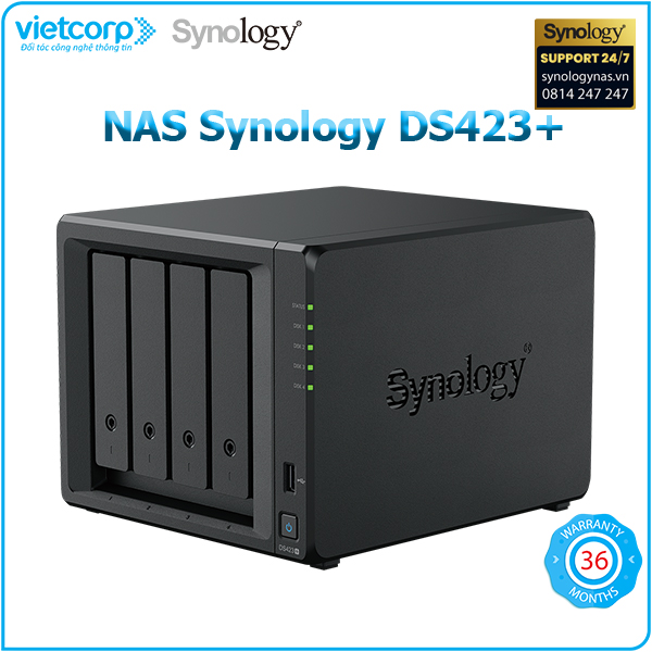 Thiết bị lưu trữ NAS Synology DS423+ - Vietcorp ICT