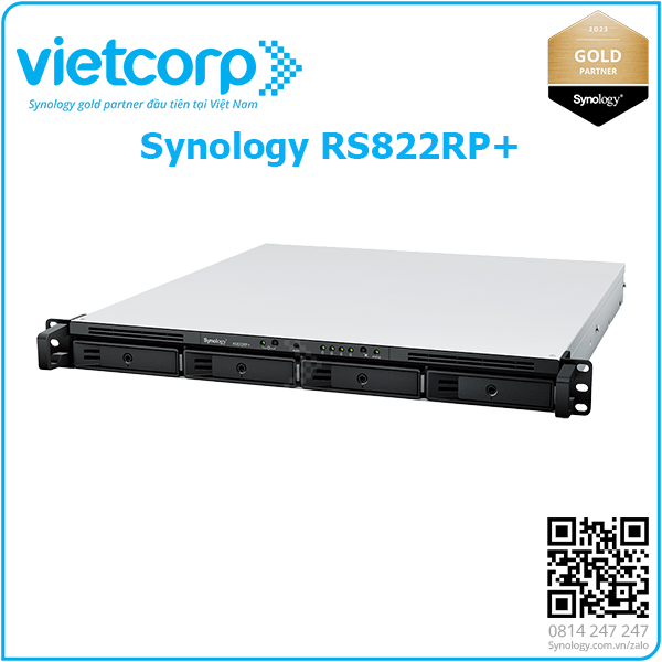 Thiết bị lưu trữ NAS Synology RS822RP+ - Vietcorp ICT