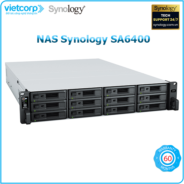 Thiết bị lưu trữ NAS SYNOLOGY SA6400 - Vietcorp ICT