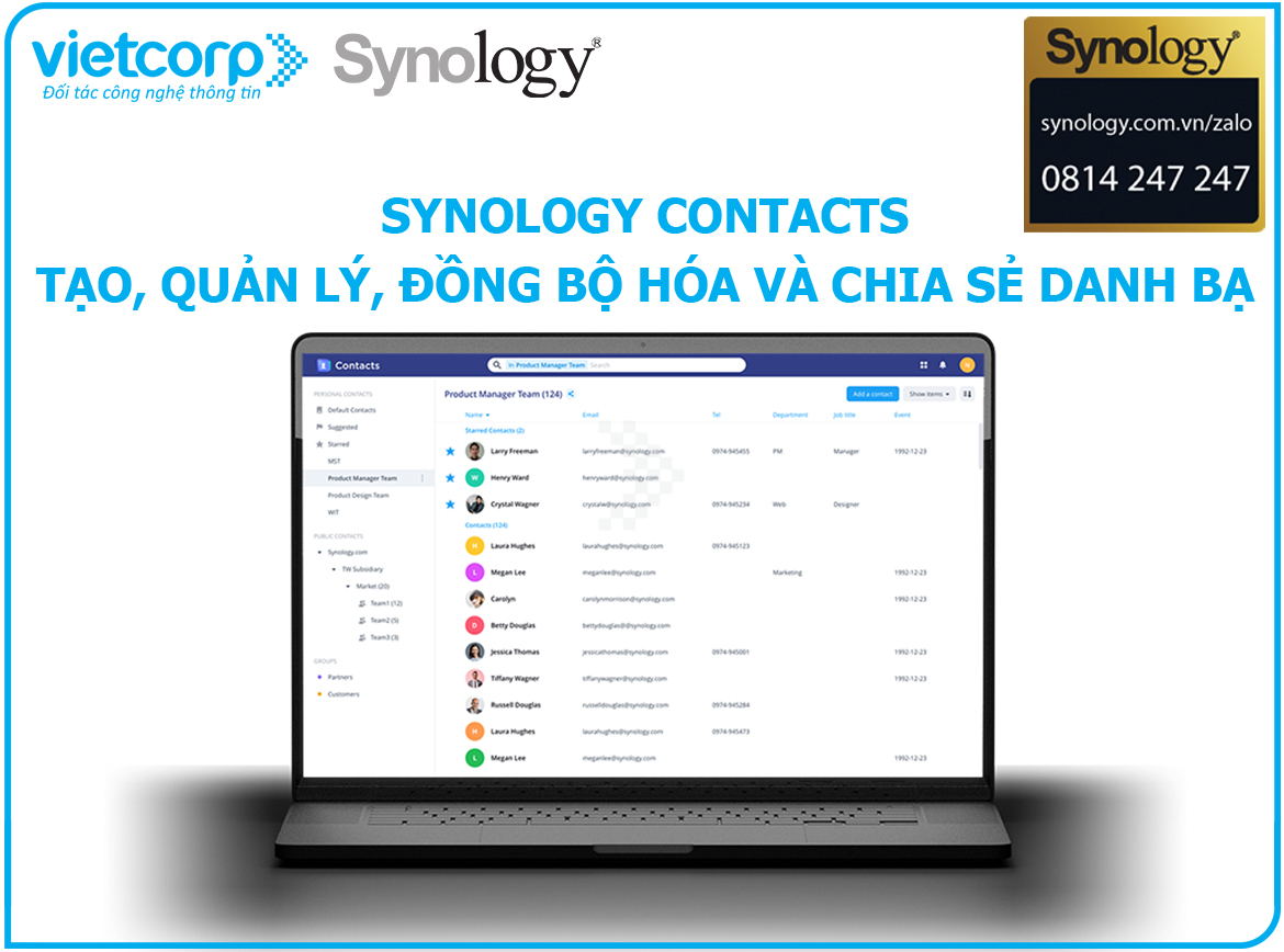 Synology Contacts - Vietcorp ICT